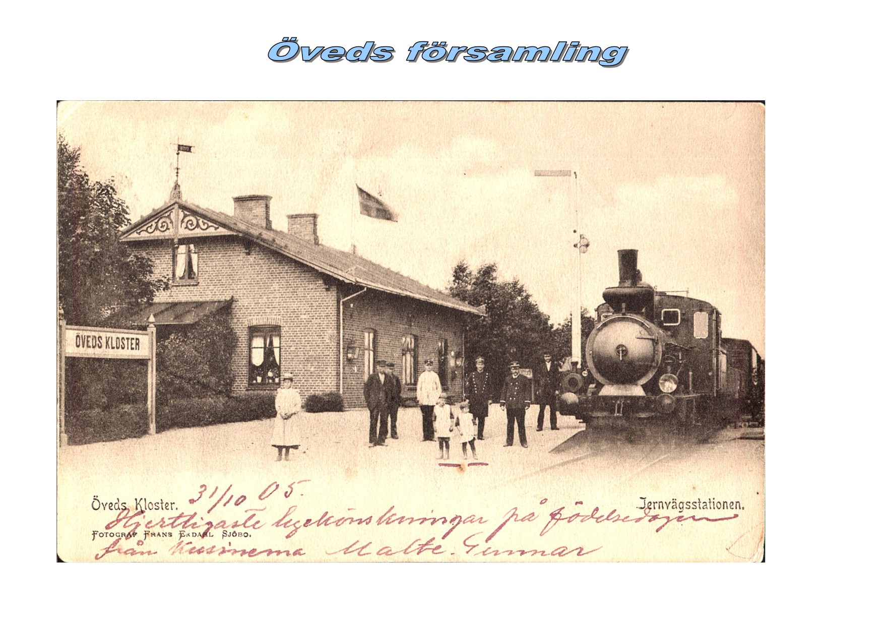 övedsklosters station 1893 1908 som låg i klostersågen på dalby sjöbo banan